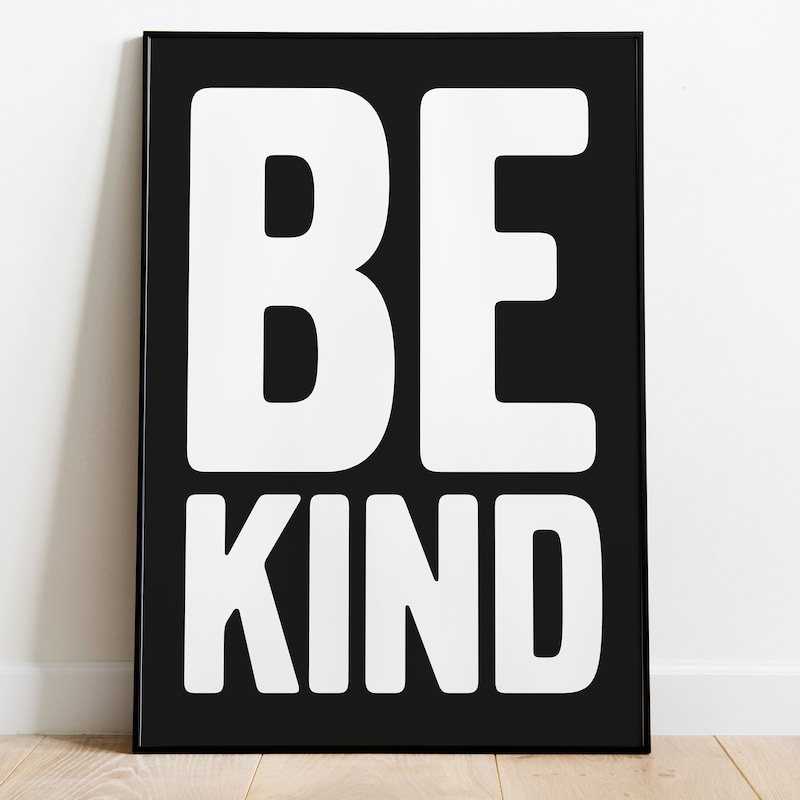 Be Kind Poster - Etsy