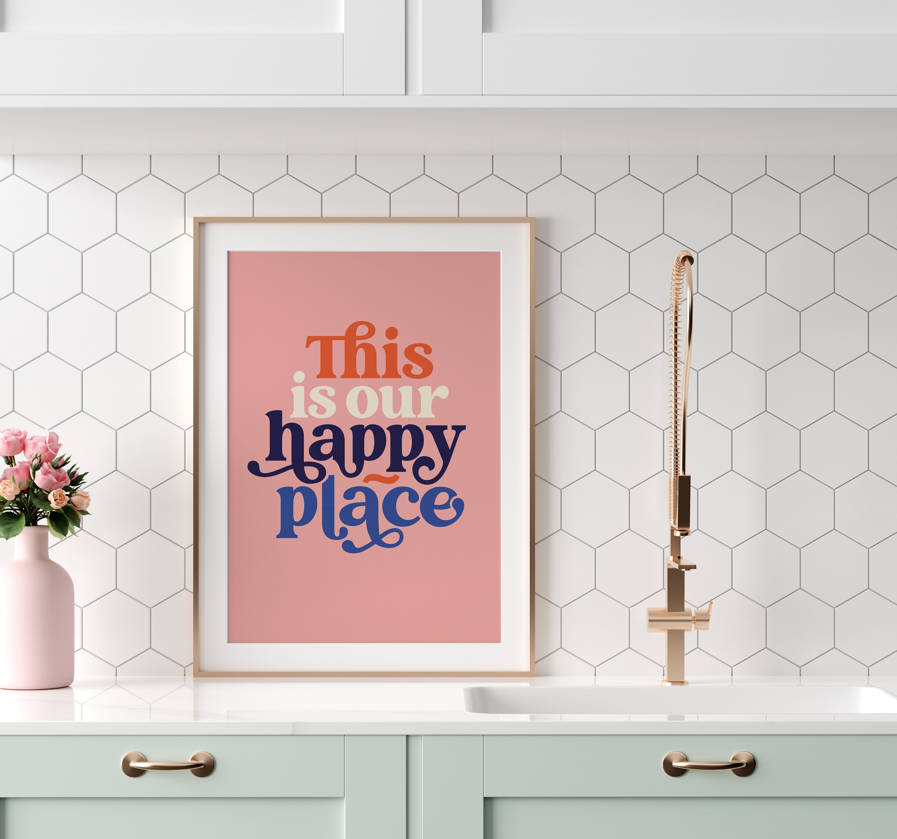 This is Our Happy Place Poster Wall Decor Retro Art Print - Etsy UK