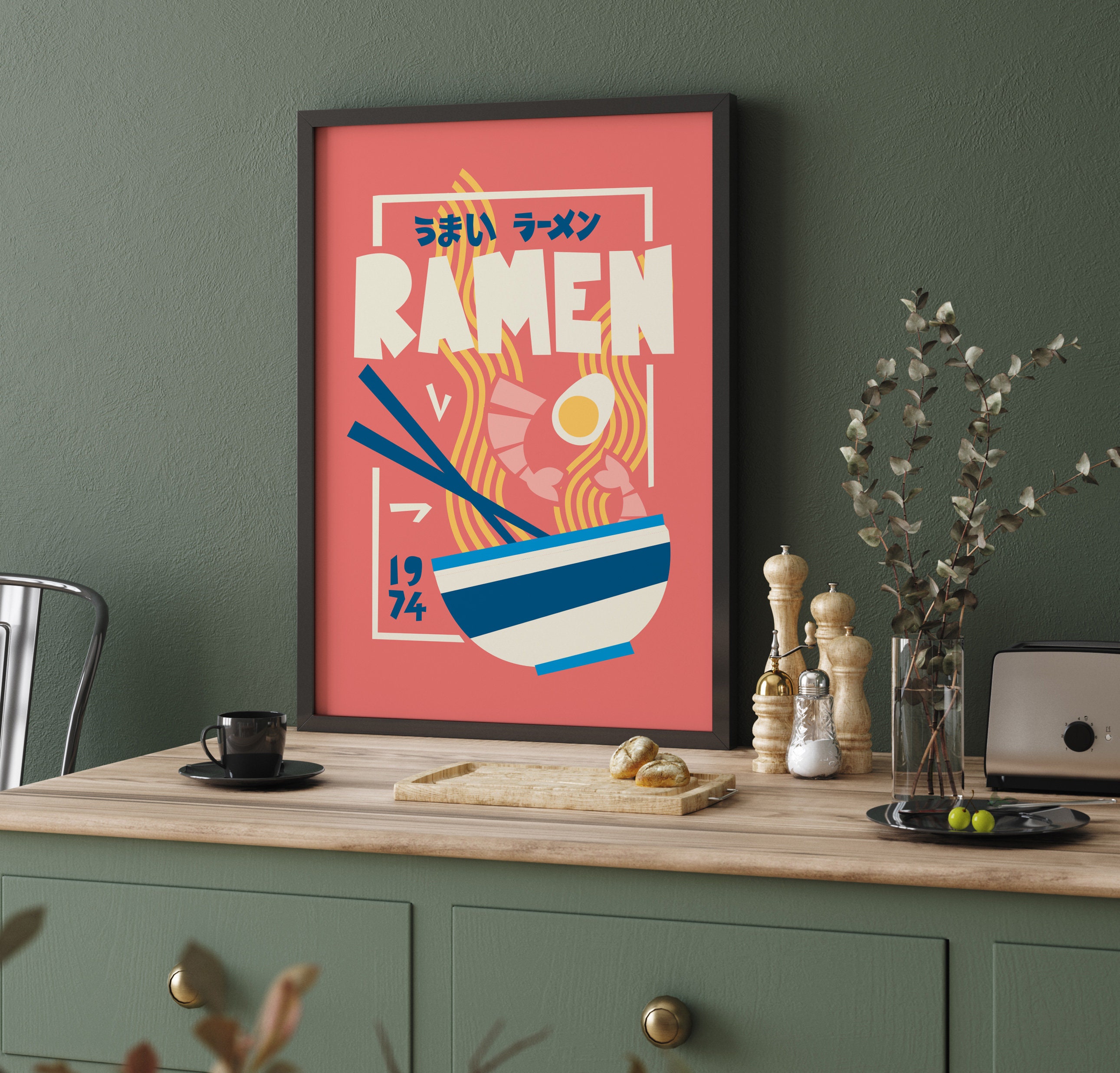 Ramen Poster Print Japanese Kitchen Print Foodie Gift | Etsy