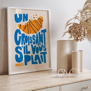 Croissant Print: Mid-century French Kitchen Wall Art - Etsy