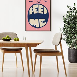 Feed Me Print Kitchen Poster Big Mouth Humor Foodie Gift - Etsy