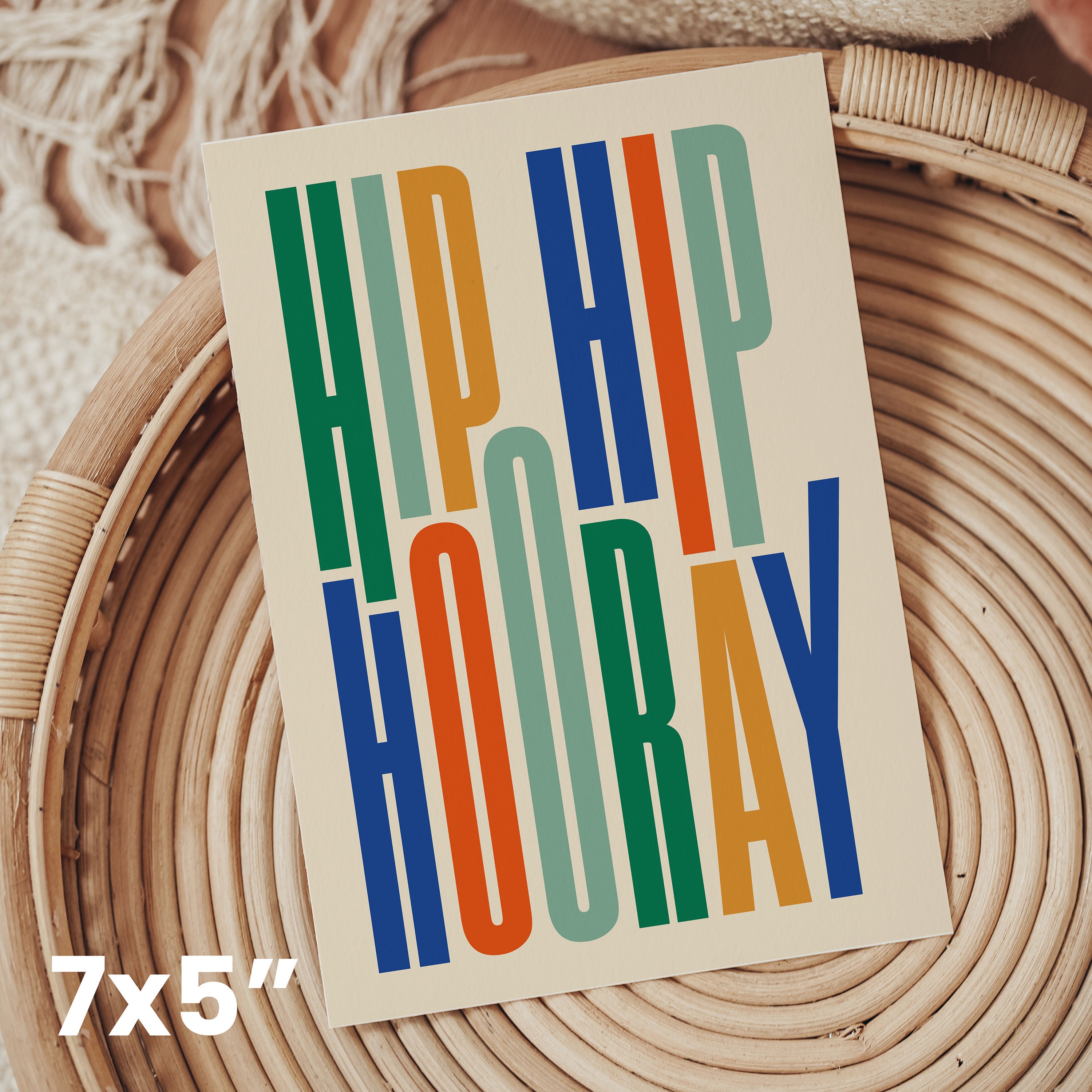 Hip Hip Hooray Poster Wall Art Quirky Art Print Wall - Etsy