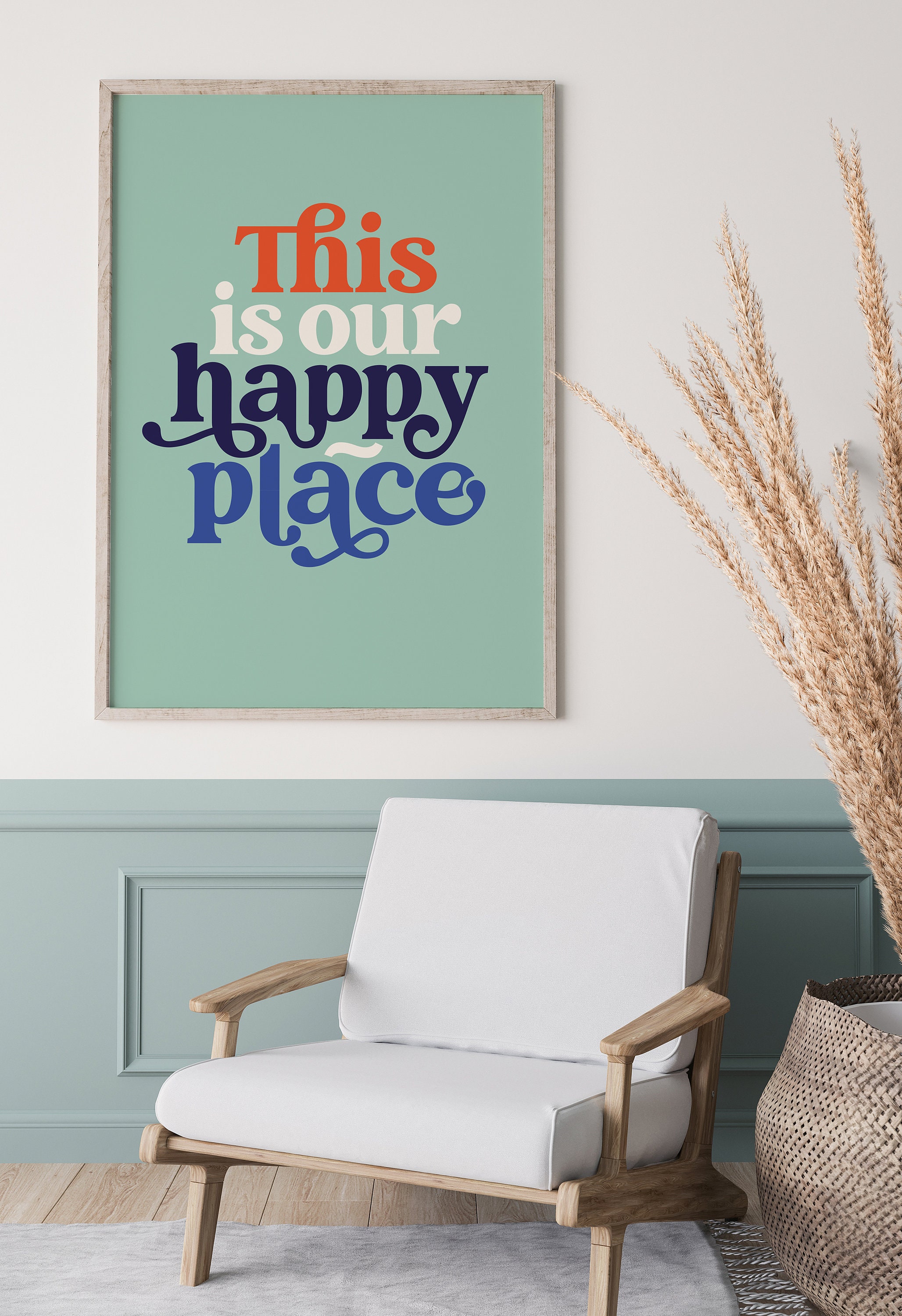 This is Our Happy Place Poster Wall Decor Retro Art Print - Etsy UK