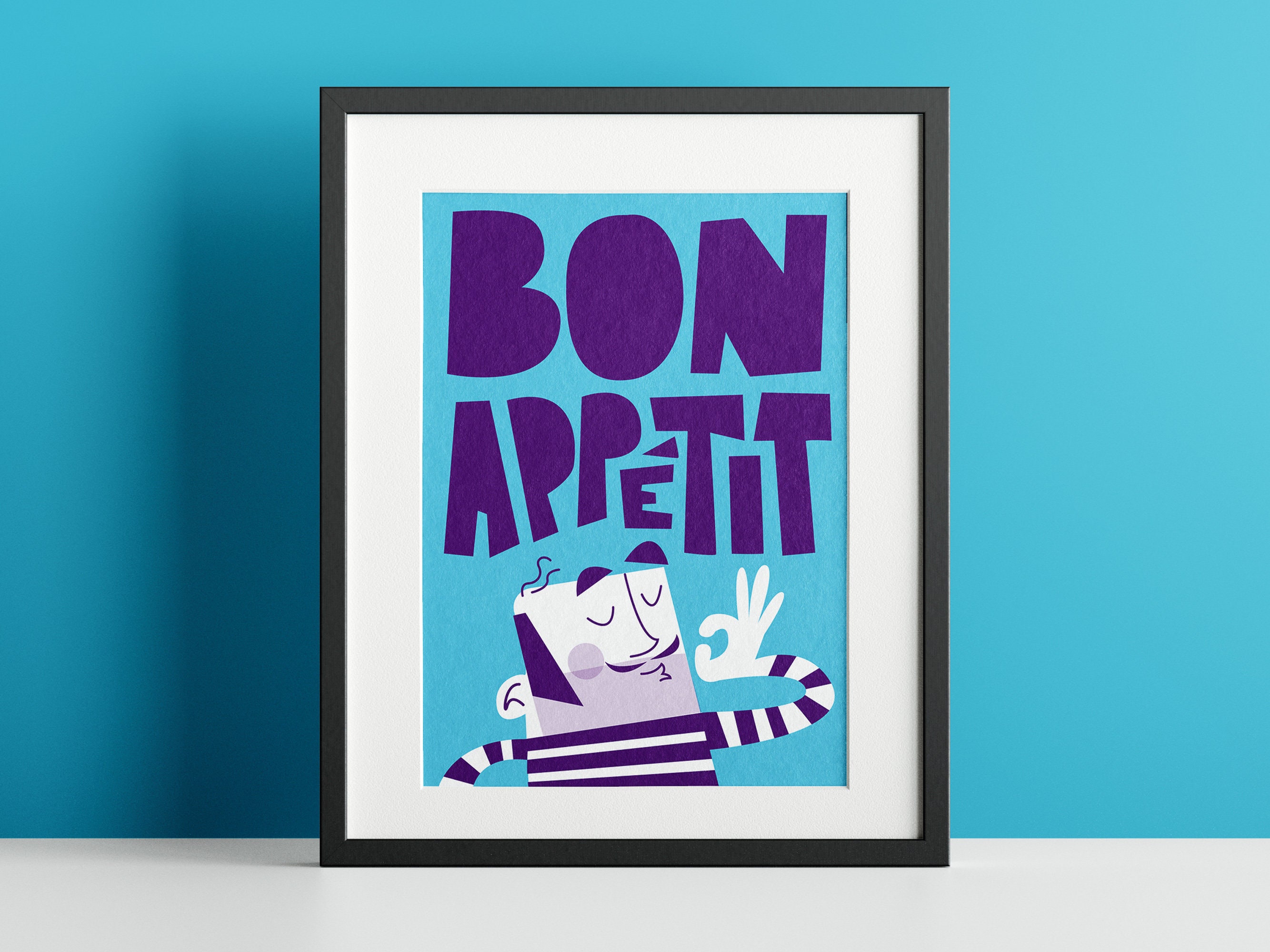 Bon Appetit Print Kitchen Poster Foodie Gift Culinary - Etsy UK