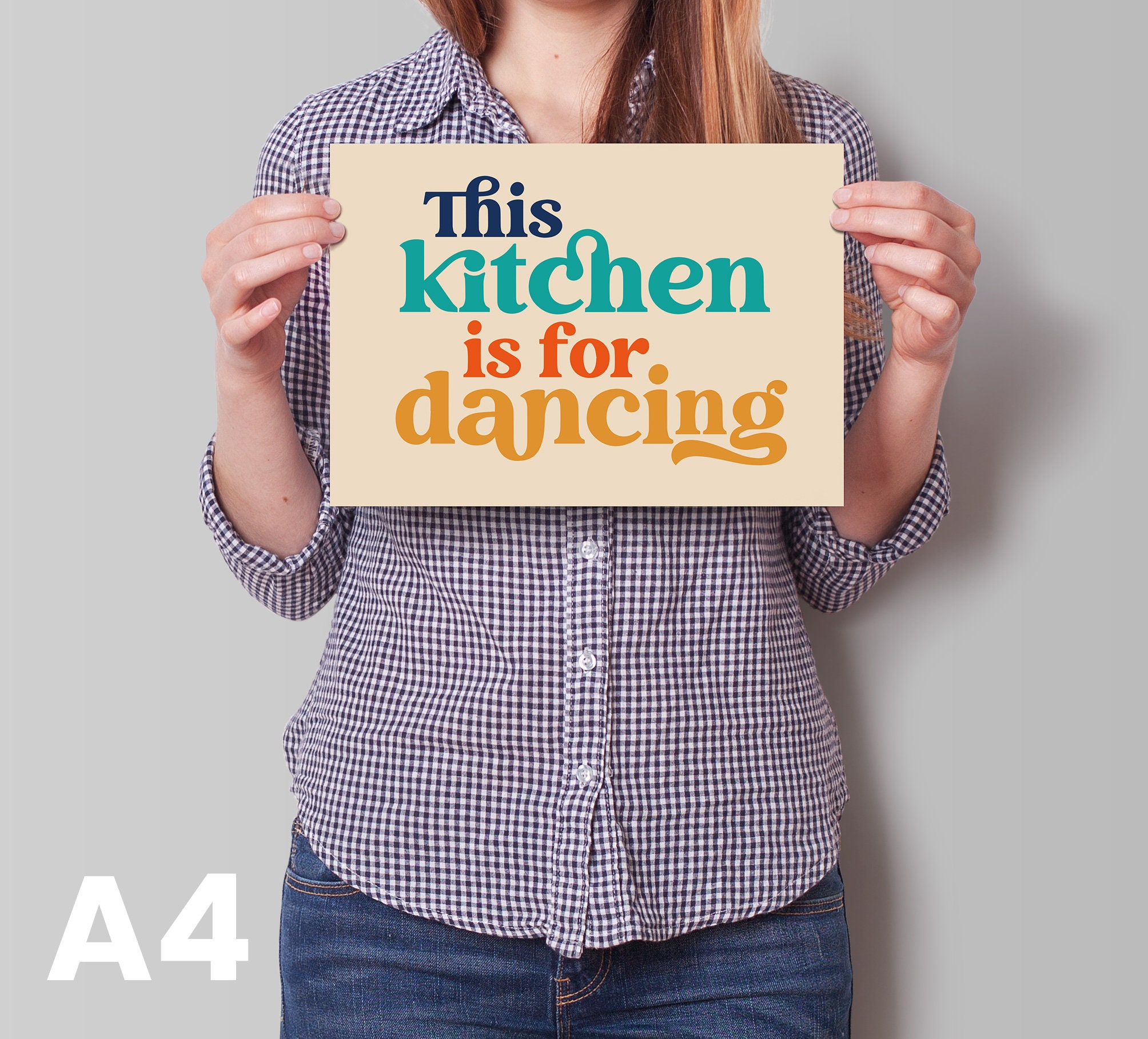 This Kitchen is for Dancing Poster Wall Decor Quirky Art - Etsy