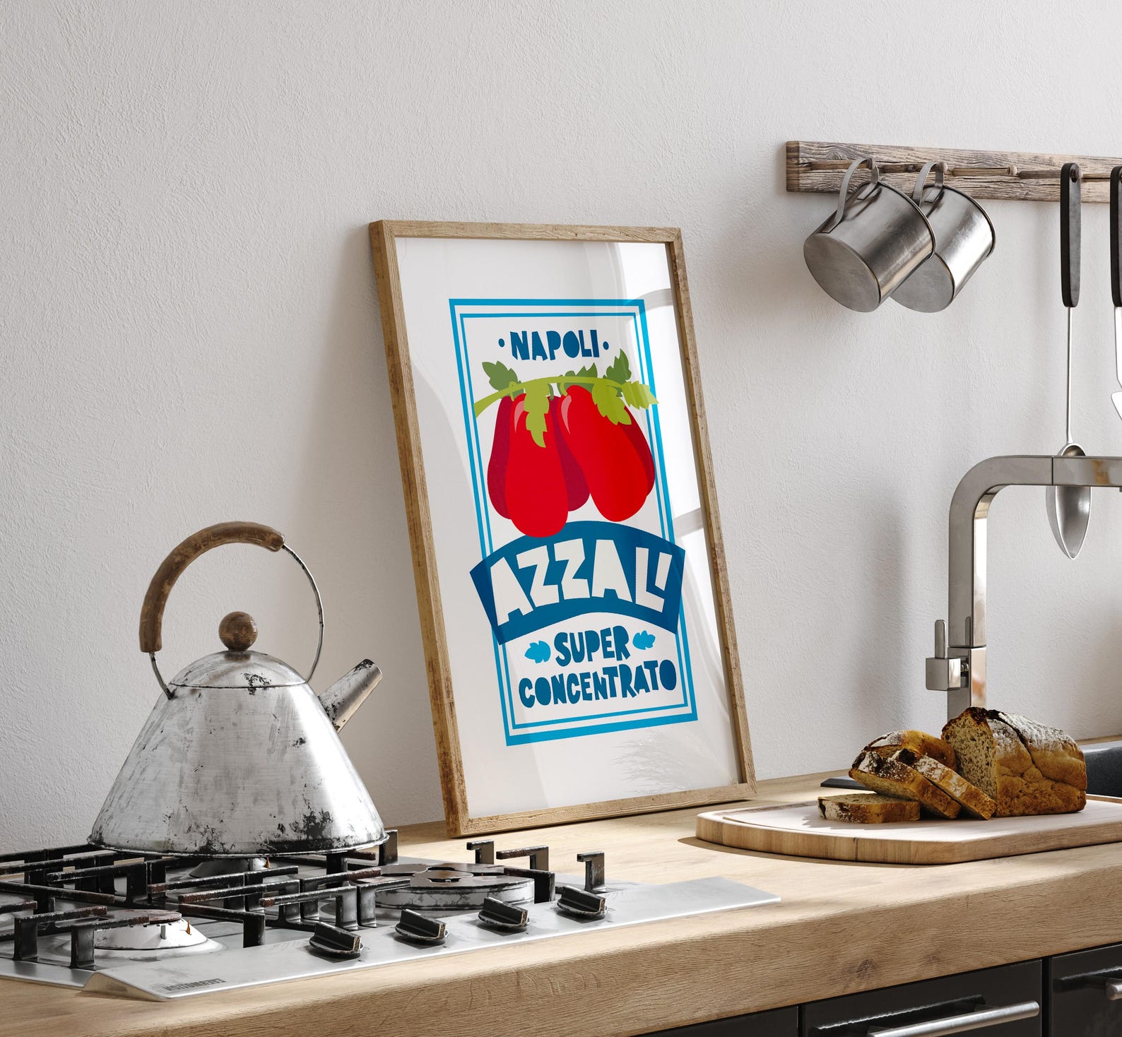 Kitchen Poster Print | Italian Tomatoes Poster | Foodie Gift | Wall ...