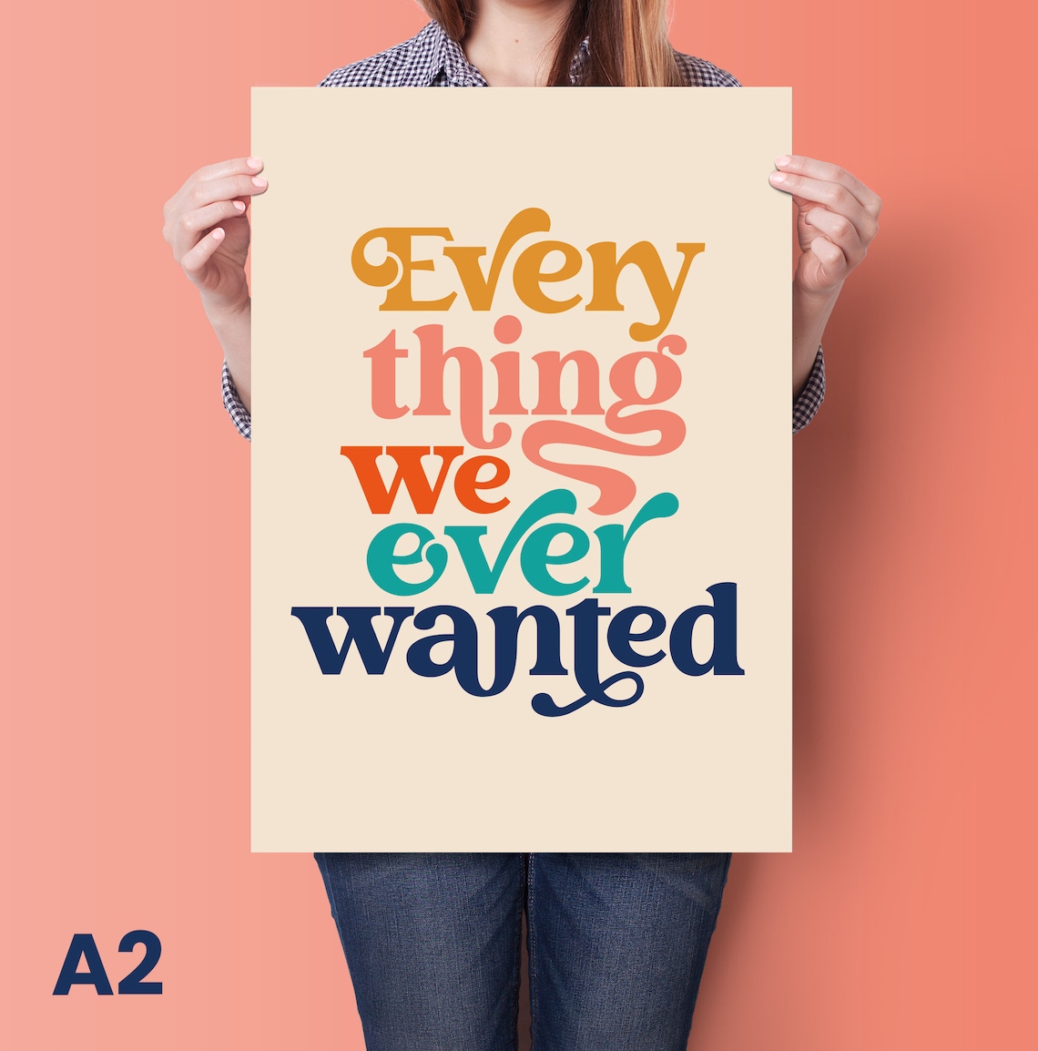 Everything We Ever Wanted Poster Wall Decor Retro Art | Etsy