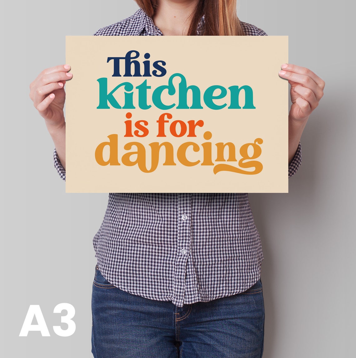 This Kitchen is for Dancing Poster Wall Decor Quirky Art - Etsy