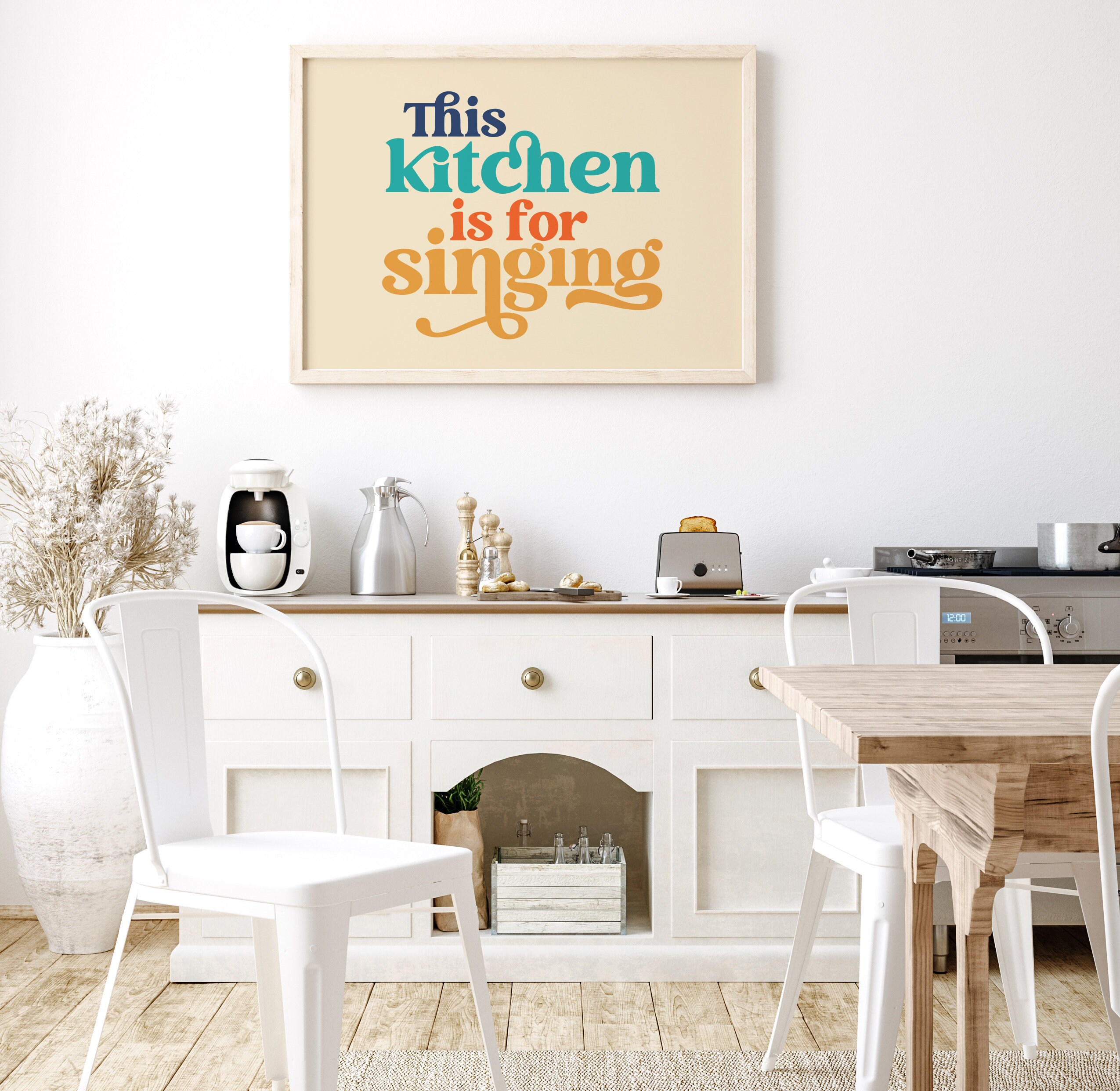 This Kitchen is for Singing Poster | Wall Decor | Quirky Art Print ...