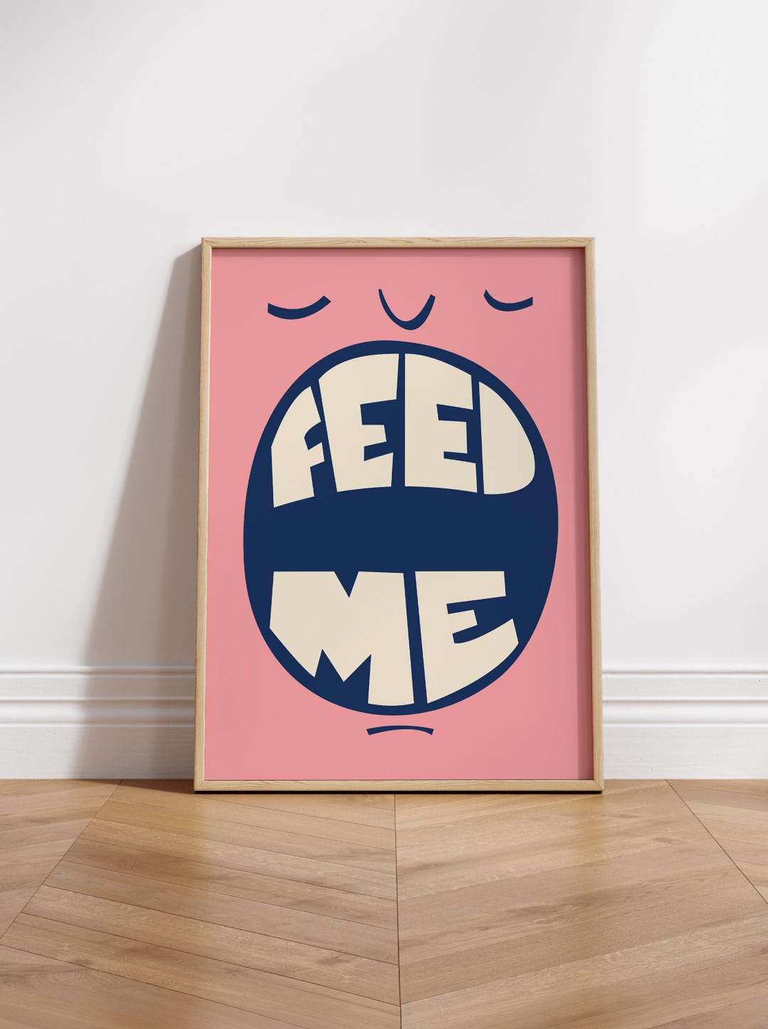 Feed Me Print | Kitchen Poster | Big Mouth Humor | Foodie Gift ...