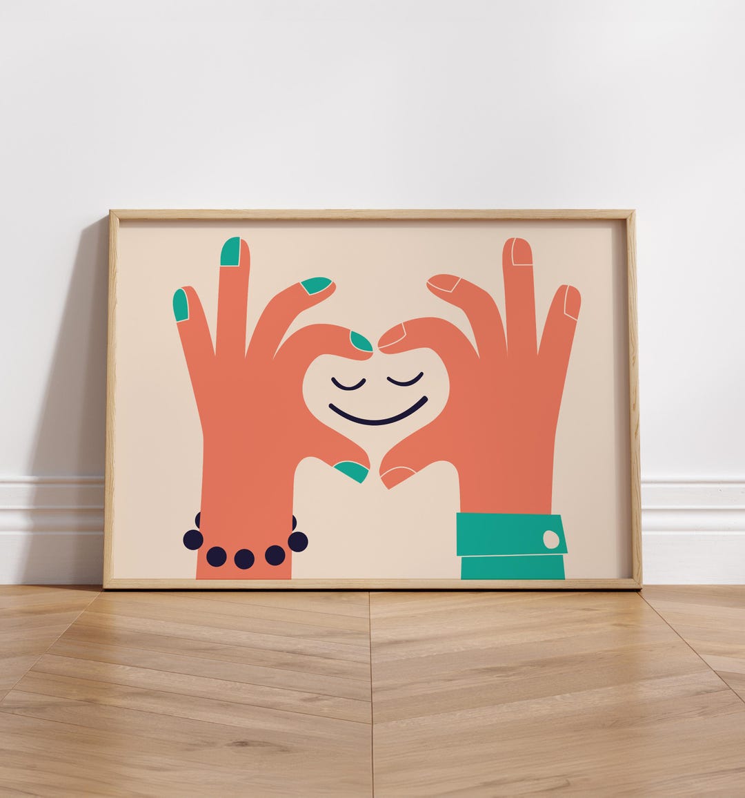 Heart Hands Poster, Couple Love Print, Exhibition Poster, Romantic ...