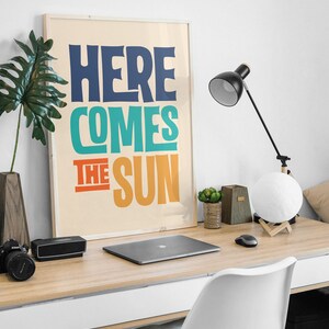 Here Comes the Sun Poster | Wall Decor | Quirky Art Print| Wall Art ...