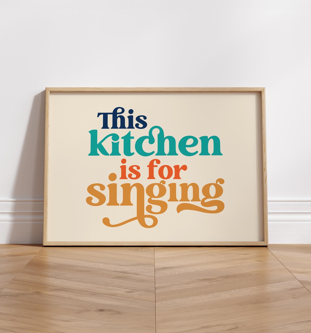This Kitchen is for Singing Poster | Wall Decor | Quirky Art Print ...