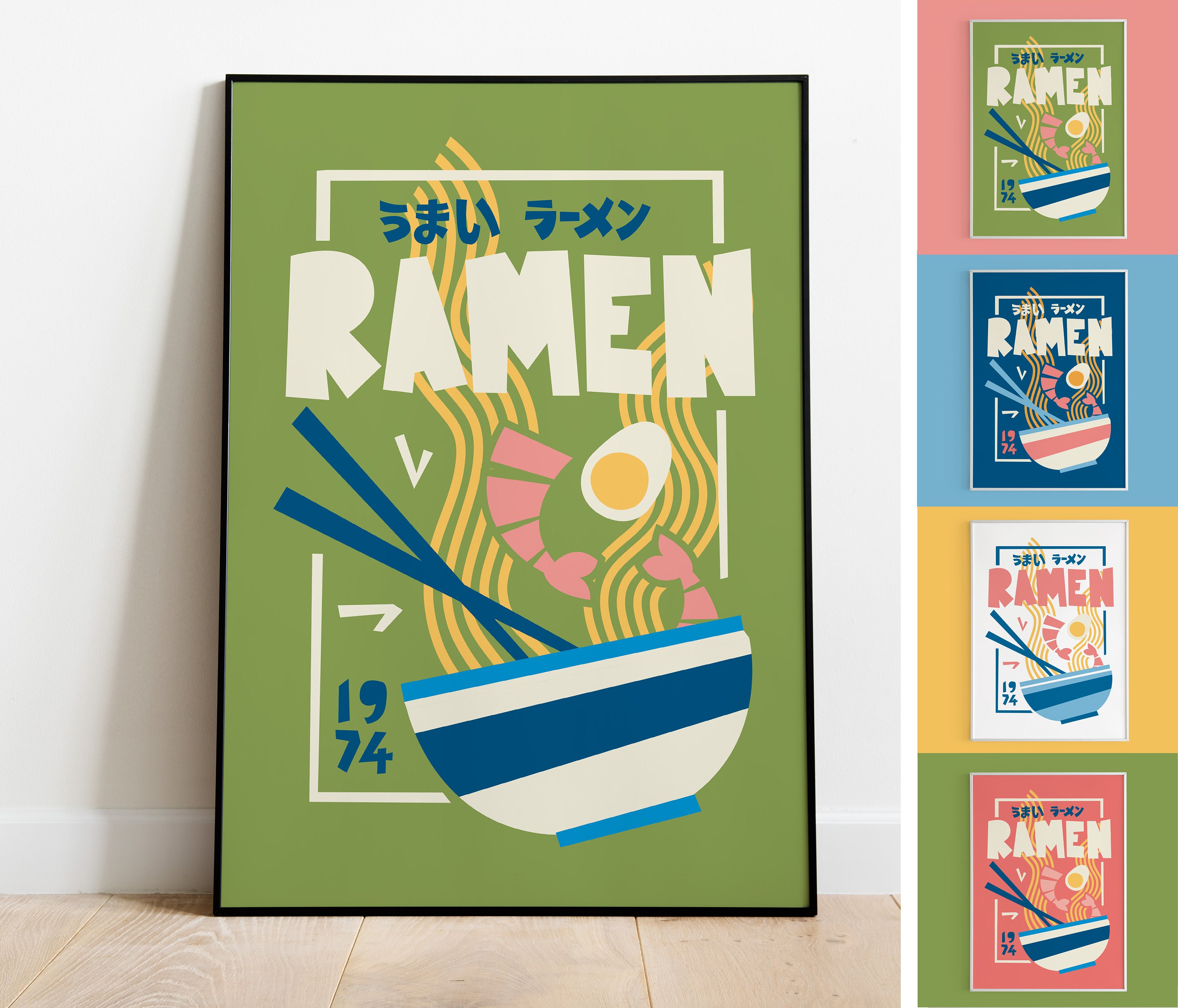 Ramen Poster Print Japanese Kitchen Print Foodie Gift | Etsy