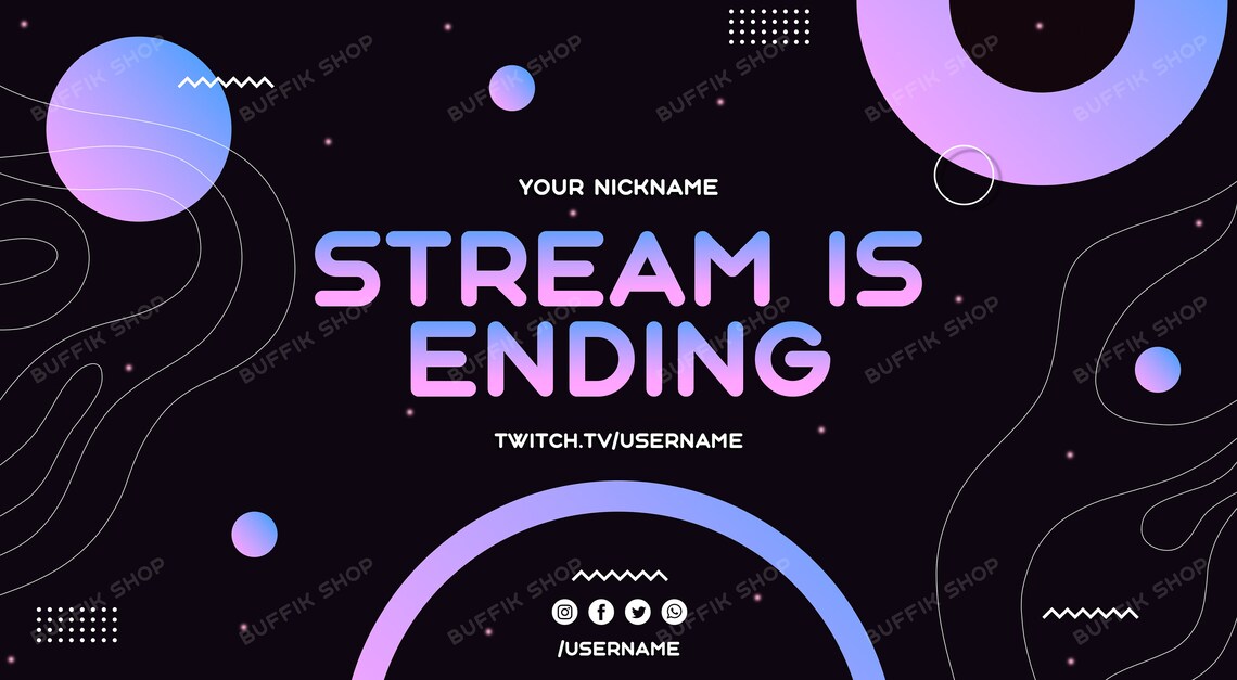 5x Cute Twitch Overlays for Stream Aesthetic Neon | Etsy