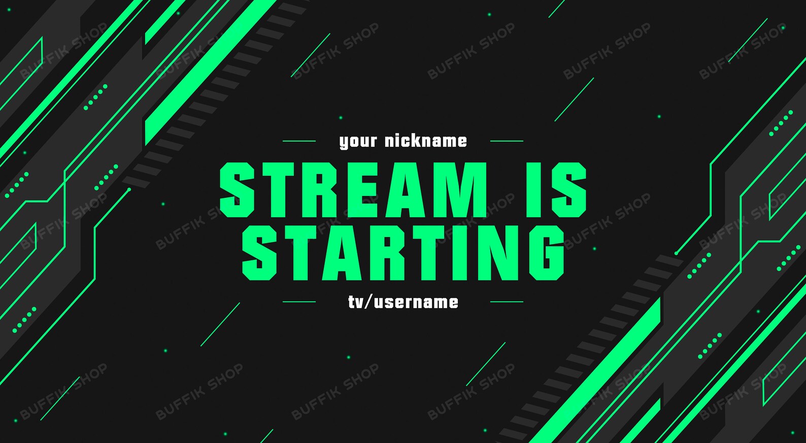 5x Modern Twitch Overlays for Stream Green Technology | Etsy