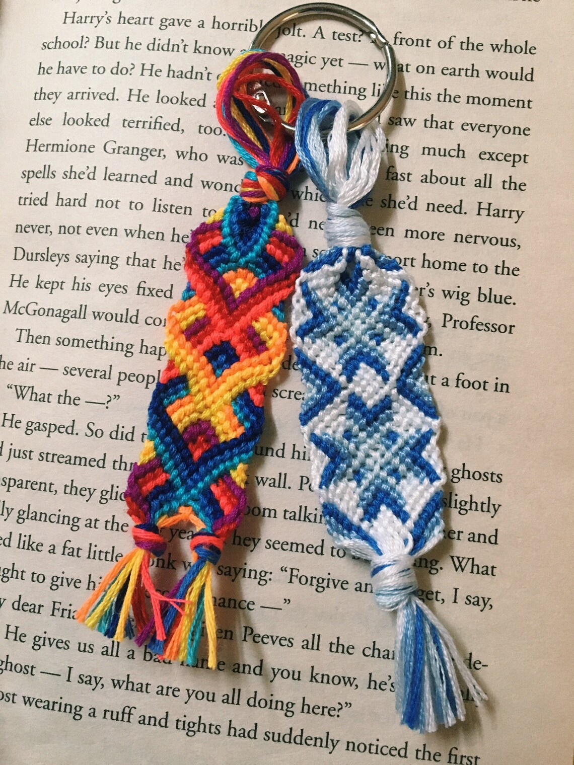 Handwoven Friendship Bracelet-style Keychain - Etsy
