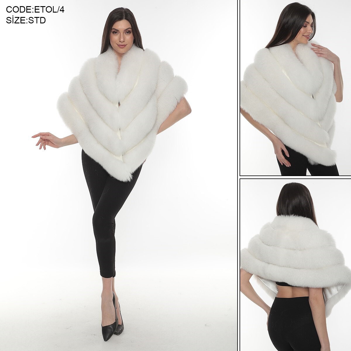 White Fur Wrap Fox Fur Stole Fox Fur Shawl Bridal Wrap Bridal - Etsy