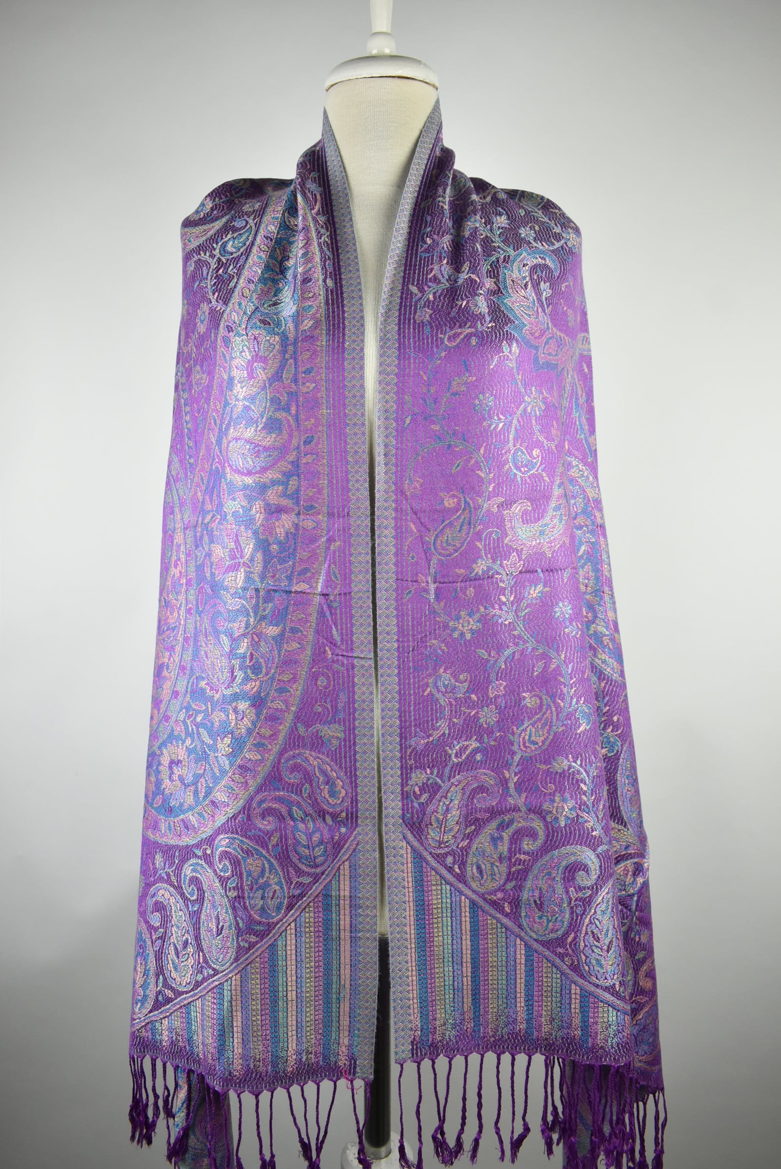 Purple Turkish Pashmina pashmina Shawl Wrap Scarf for Women - Etsy