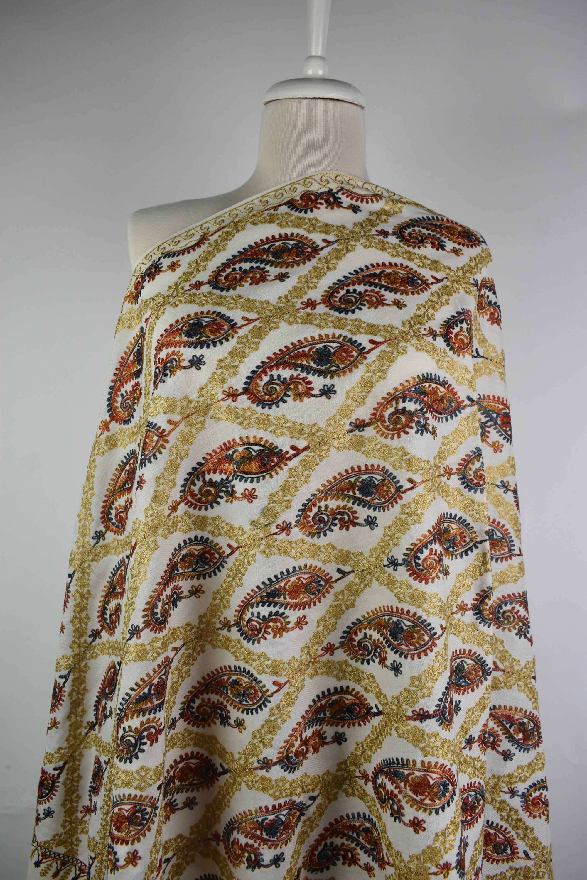 Wool Pashmina Shawl Embroidered Shawl Wool Shawl Wrap | Etsy