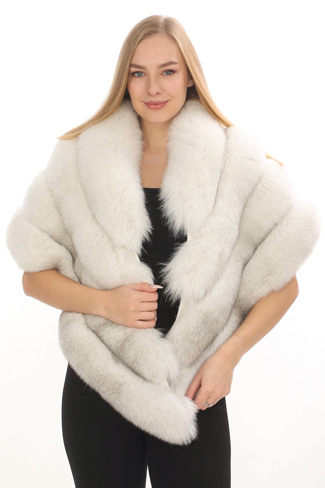 Shadow Fur Wrap Fox, Fur Stole Fox Fur Shawl Bridal Wrap Bridal Wedding ...