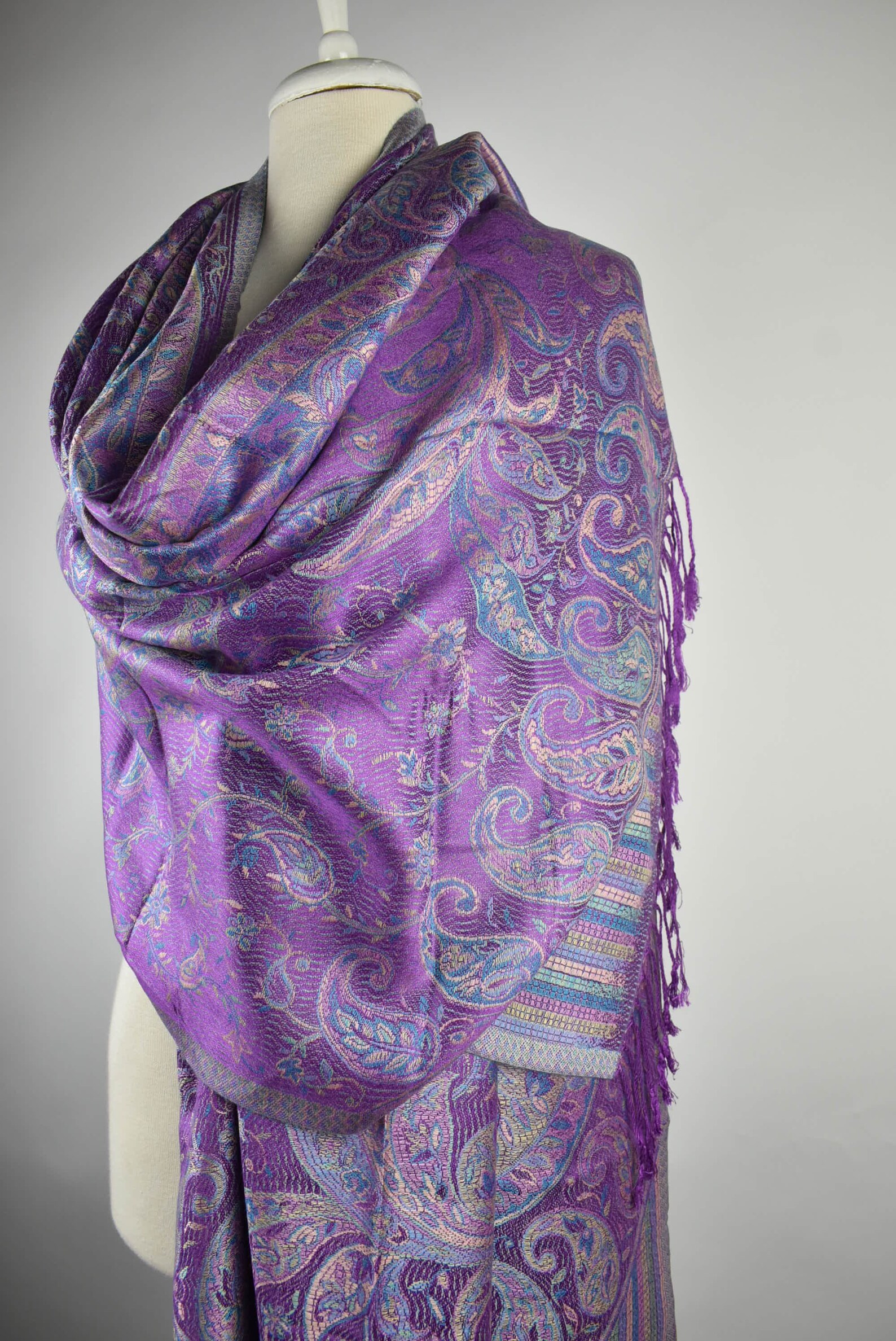 Purple Turkish Pashmina pashmina Shawl Wrap Scarf for Women - Etsy