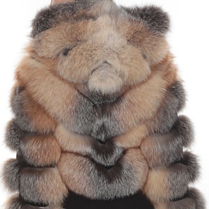 Real Frost Fox Fur Jacket Women, Winter Bomber, Fox Fur Coat Women ...
