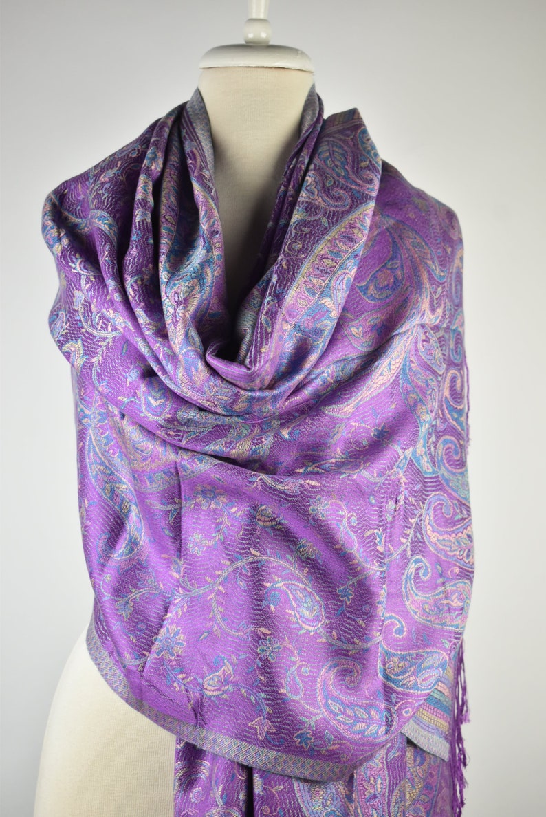 Purple Turkish Pashmina pashmina Shawl Wrap Scarf for Women - Etsy