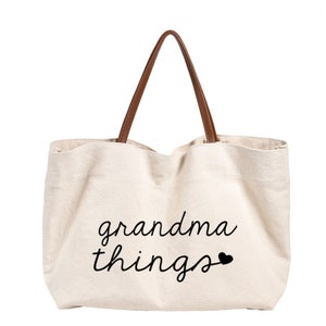 Grandma Things Tote Bag -personalized Gigi Gift-new Grandma Gift ...