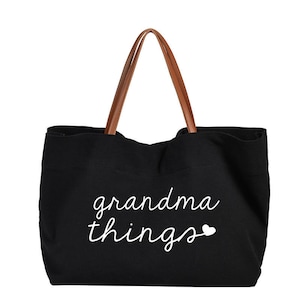 Grandma Things Tote Bag -personalized Gigi Gift-new Grandma Gift ...