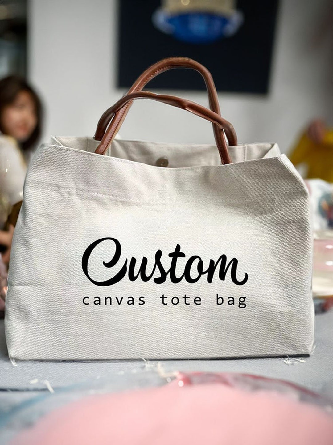 Custom Canvas Tote Bag - Custom Bags- Personalized Tote Bag- Personalized Gift - Custom Logo ...