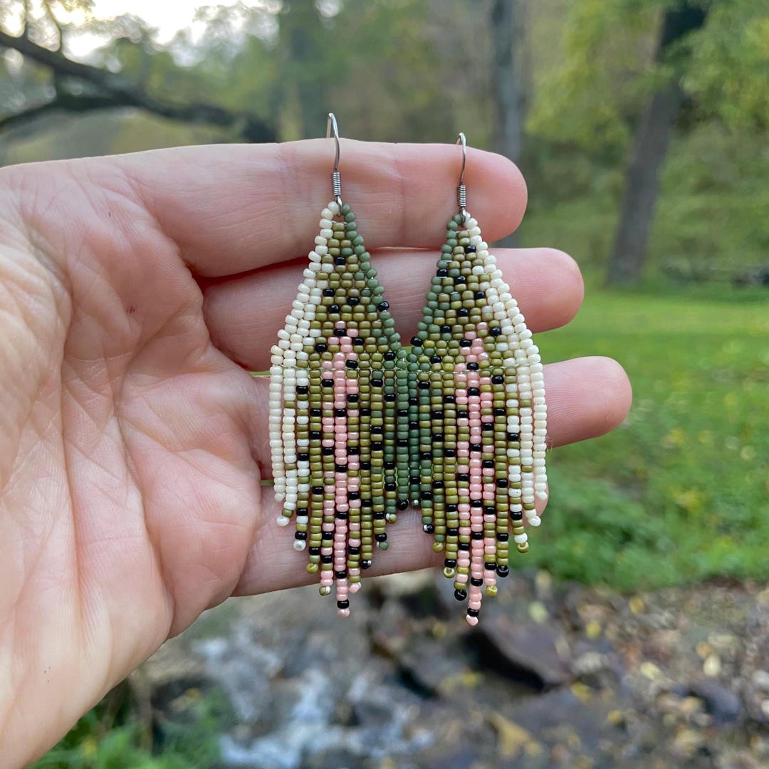 Big Rainbow Trout Dusters, Handmade, Beaded - Etsy