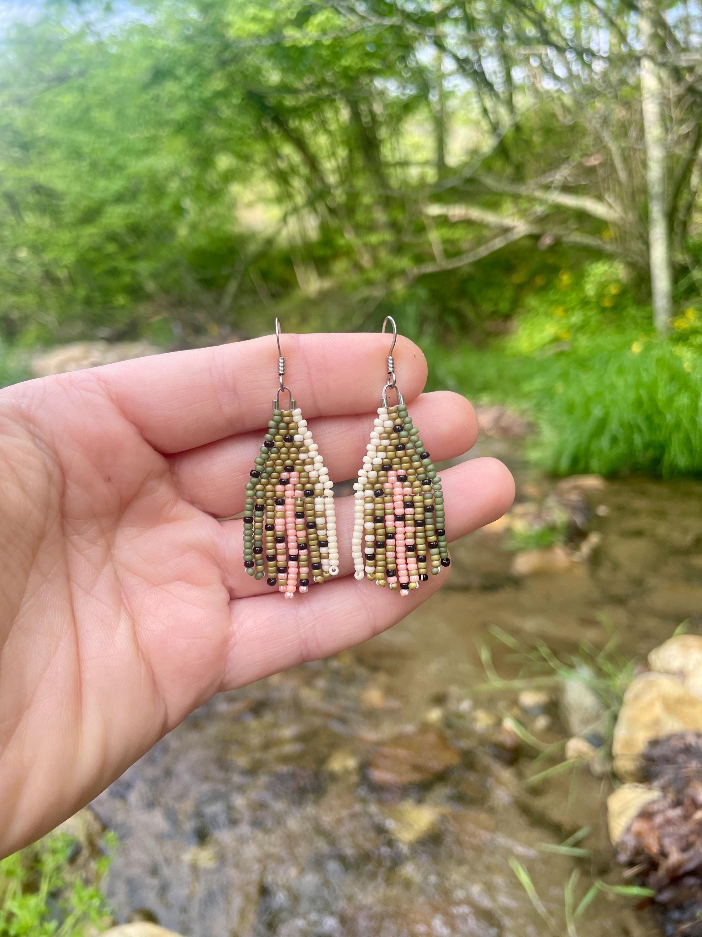Mini Rainbow Trout Earrings, Fishing Gift - Etsy