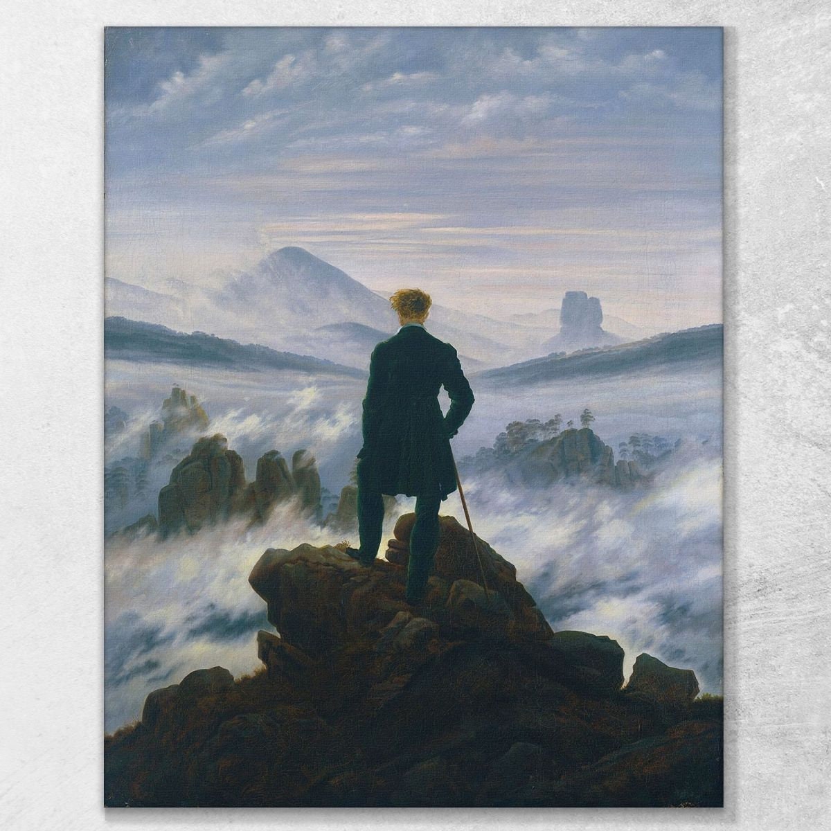 Wanderer auf dem Meer von Nebel Caspar David Friedrich Rahmen CD36 ...