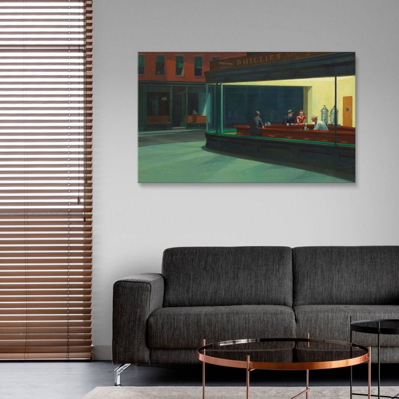 Nighthawks Nottambuli Edward Hopper quadro stampa su tela EHO31 - Etsy ...