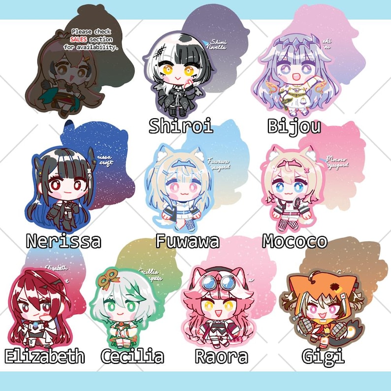Hololive EN Keychains - Etsy