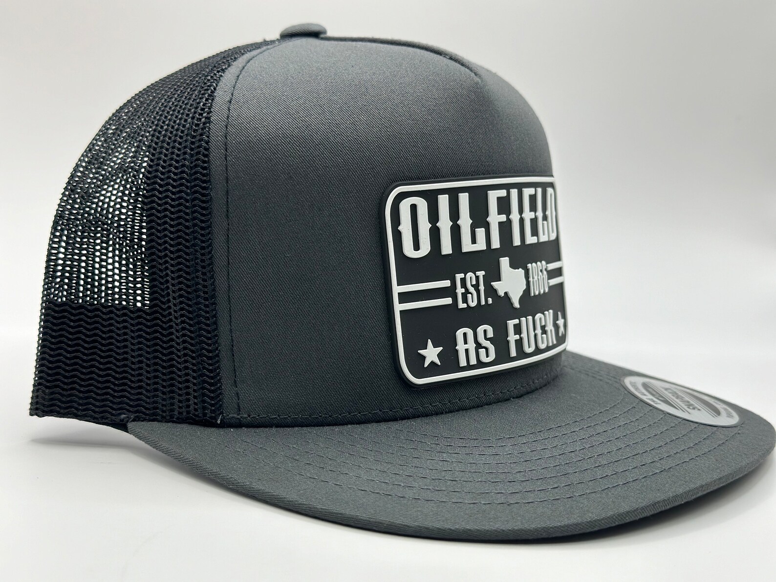 New Oilfield Two Tone Trucker Hat, Roughneck, Gift for Dad, Working Class, Blue Collar, Oilfield ...