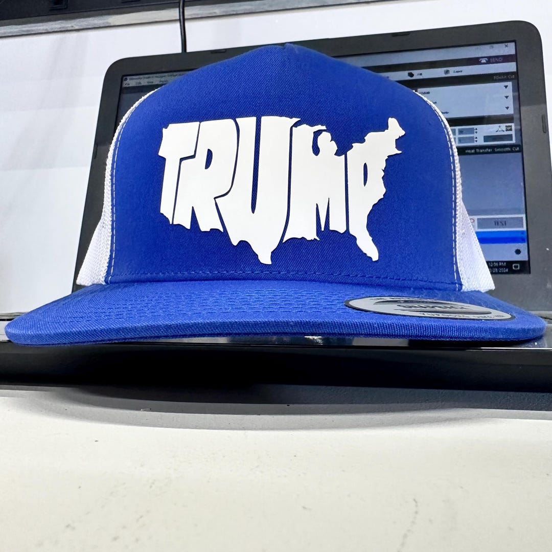 Trump 2024 America Trucker Hat, Maga, Trump 2024, Royal Blue Yupoong ...