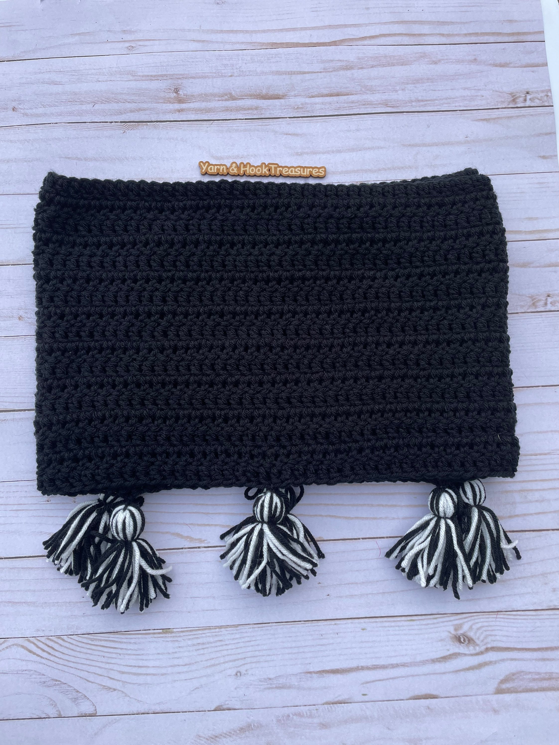 Goth Snood Black Goth Scarf Wednesday Snood Enid Snood - Etsy