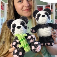 Sitting Panda With Bamboo Pattern, Panda Crochet Pattern - Etsy