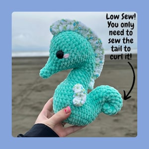 Low Sew Large Seahorse Pattern Crochetgrove - Etsy