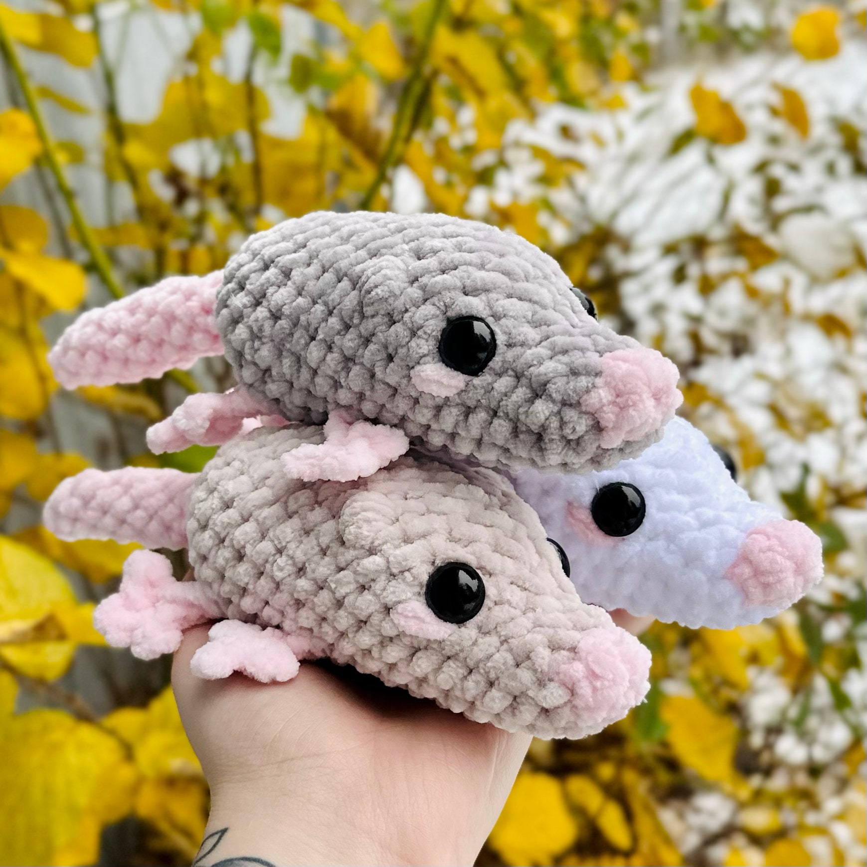 Crochet No Sew Possum and Mouse Pattern - Etsy Canada