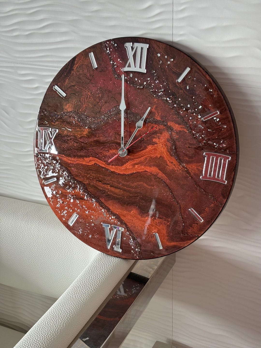 Custom Geode Wall Clock Modern Resin Clock Wedding Gift Wall Decor ...