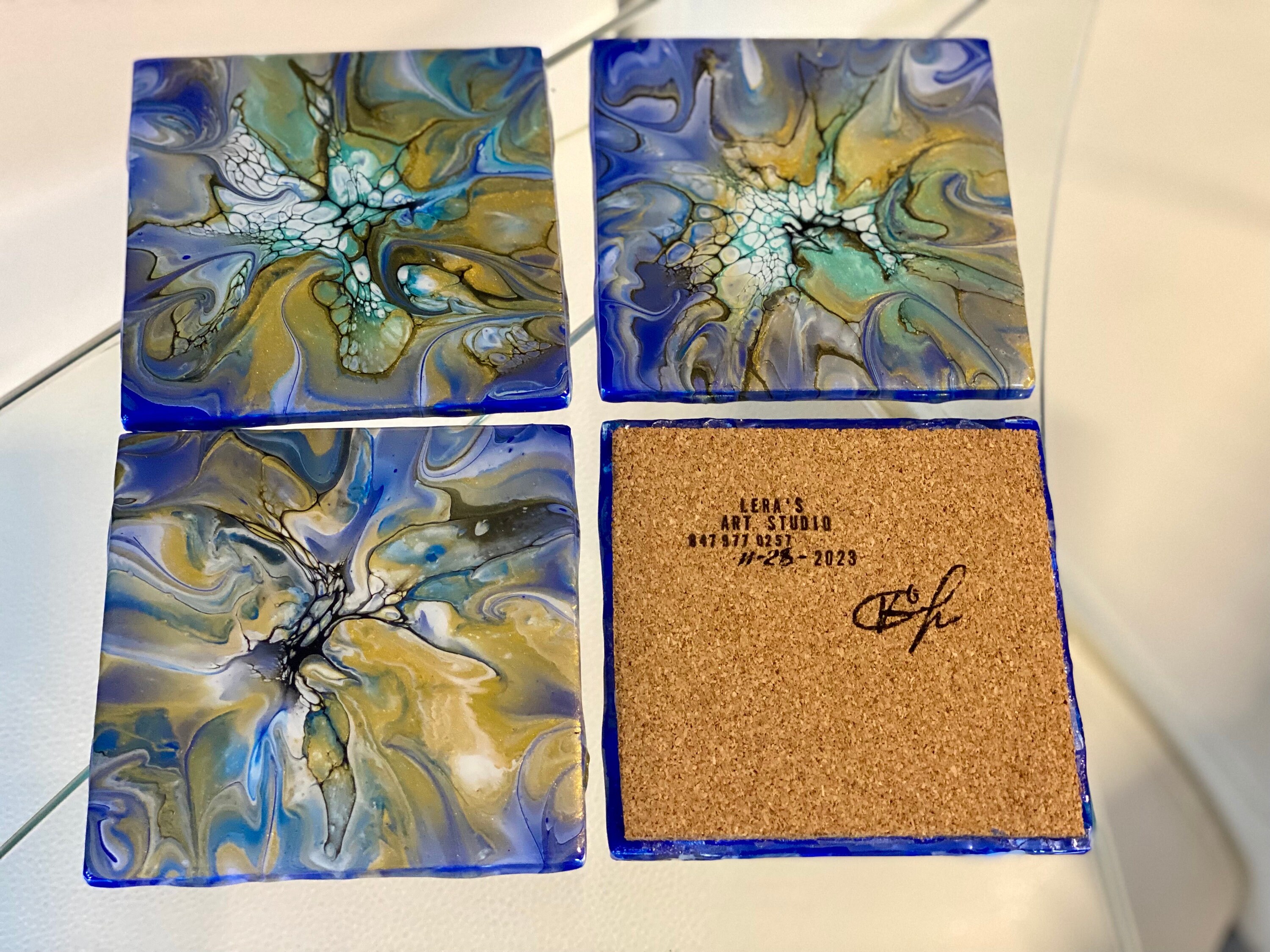 Coasters Set, Original Art Coasters, Ceramic Coasters, Gift for Home ...