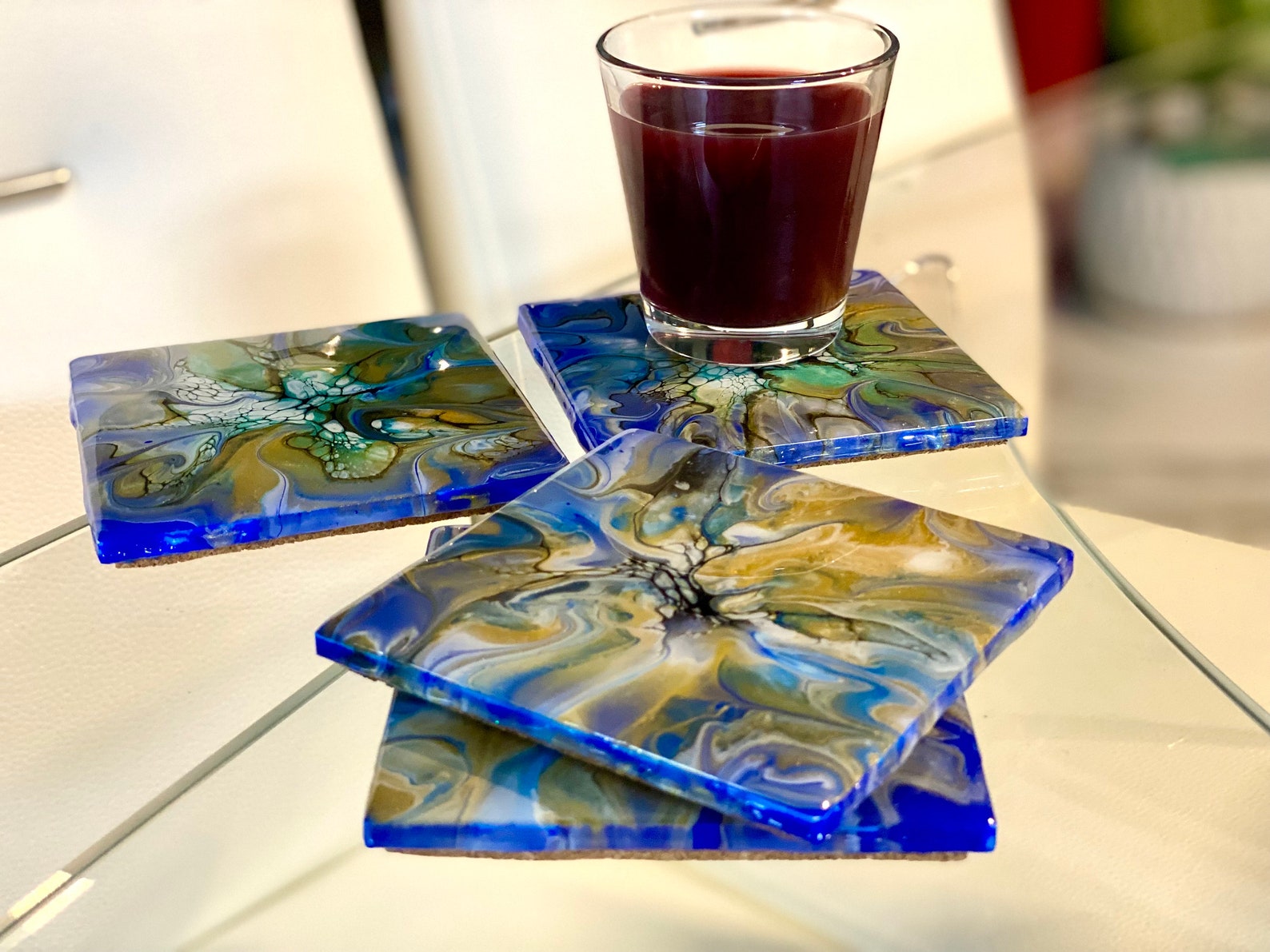 Coasters Set, Original Art Coasters, Ceramic Coasters, Gift for Home ...