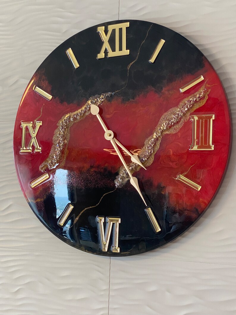 Decorative Unique Wall Clock Modern Resin Clock Wedding Gift Wall Decor Housewarming ...