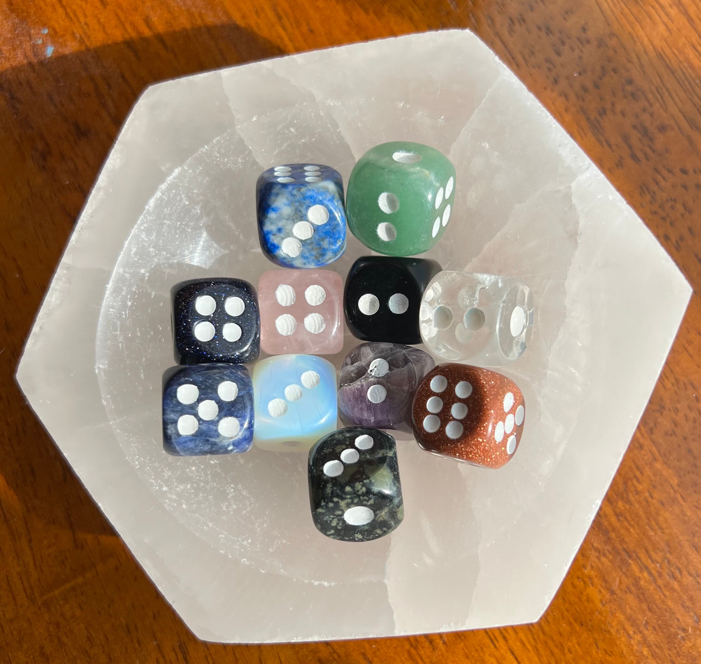 Crystal Dice Crystal Carvings Natural Crystal Dice - Etsy