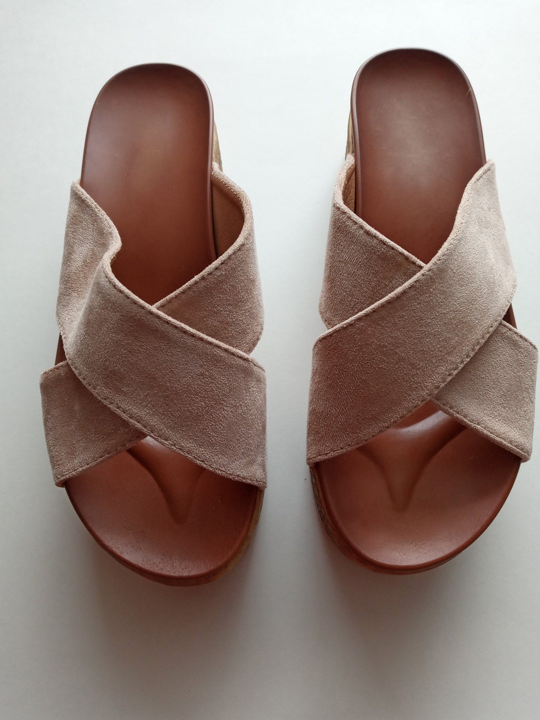 Slide in Sandal New, Beige Color "pick Your Size". - Etsy