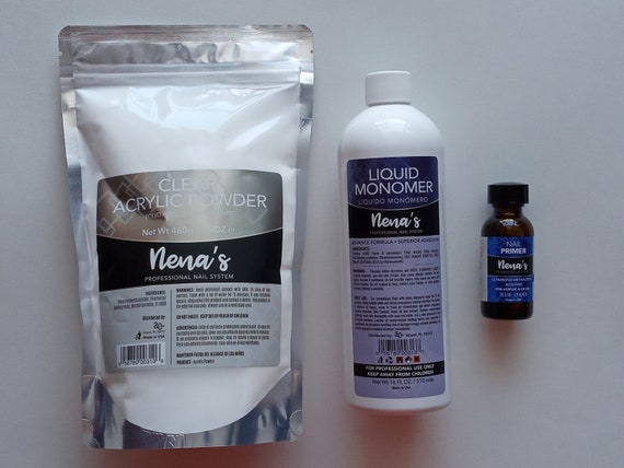 Nena s Clear Acrylic Powder 16oz16oz Acrylic Liquid MMA FREE. Etsy