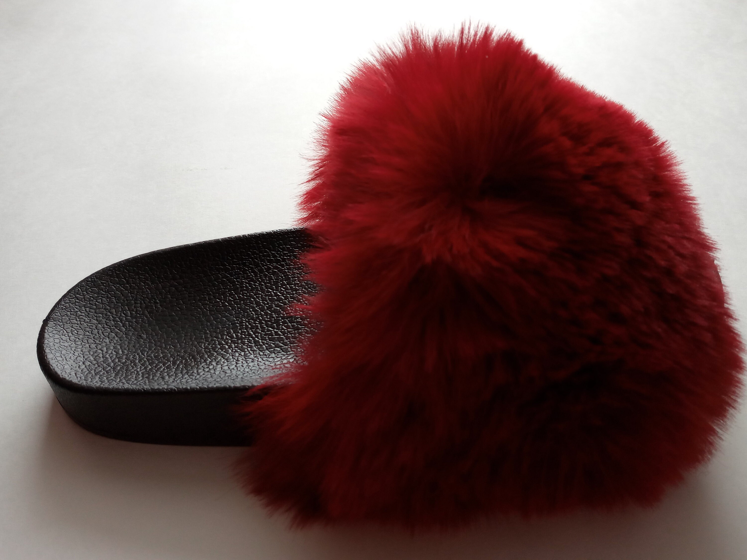 New Sandal Soft Faux Fur Slide Slipper Open Toe Slip on | Etsy